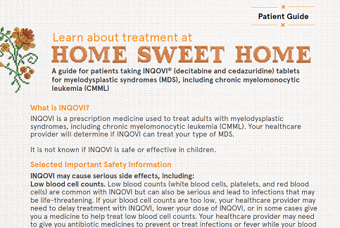 Patient Support Resources | INQOVI® (decitabine and cedazuridine) tablets